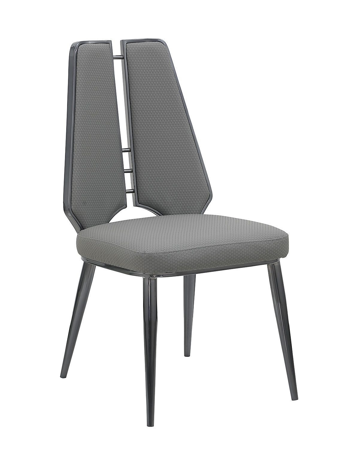 Tessa Gray Side Chair w/ Graphite Accents (Set of 2) by Chintaly ...